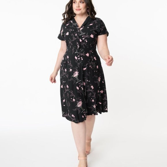 Collectif | Dresses | Liza Tipsy Elephants 95s Vintage Style Swing ...